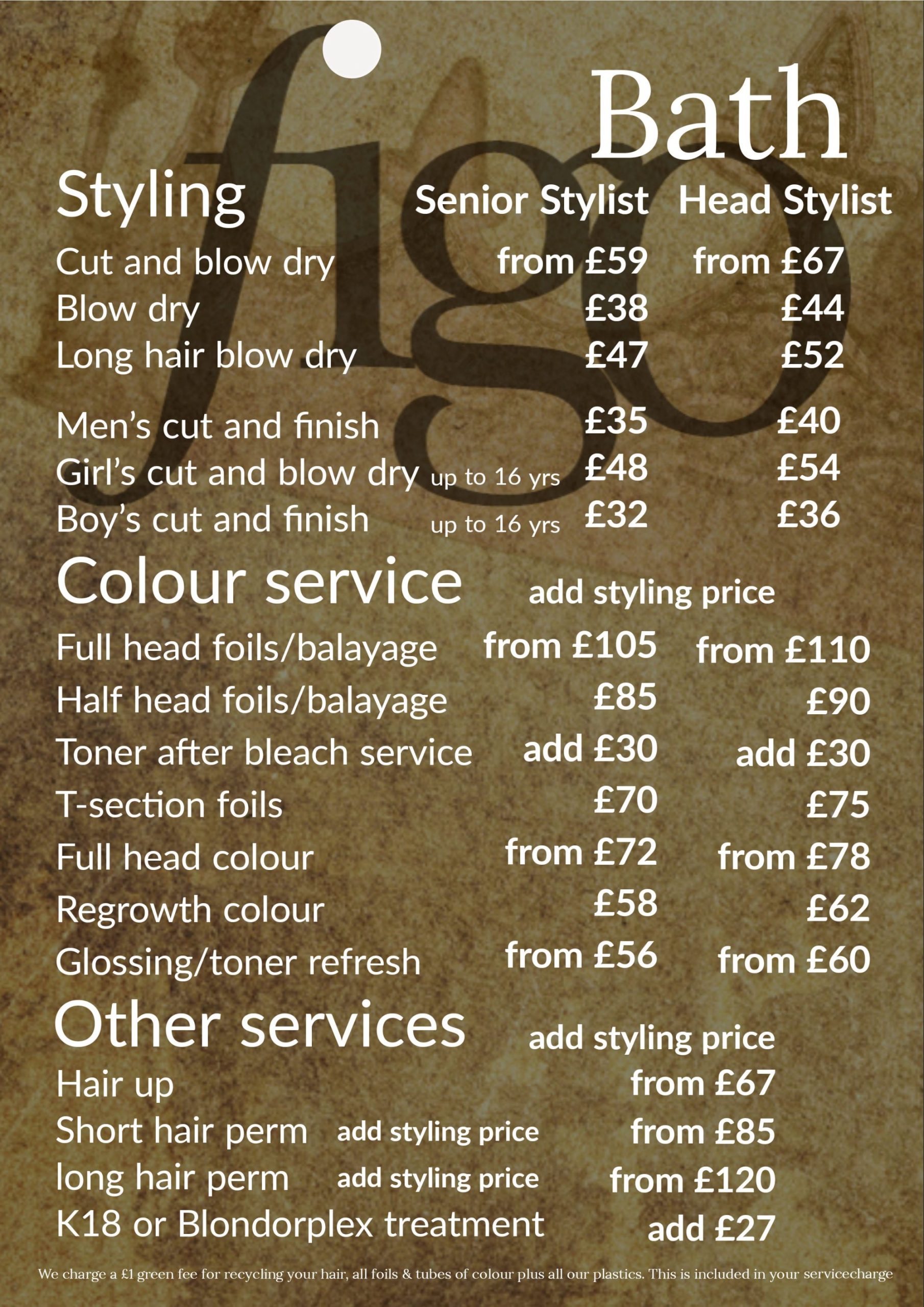 Hairdressing Services | Bath, Corsham & Keynsham | Figo Hair